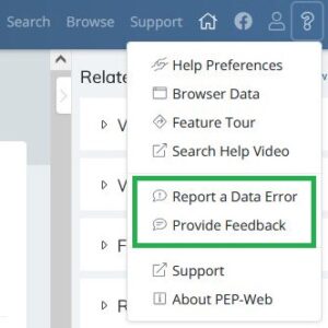 Psychoanalytic Electronic Publishing Support | PEP-Web Support Pages